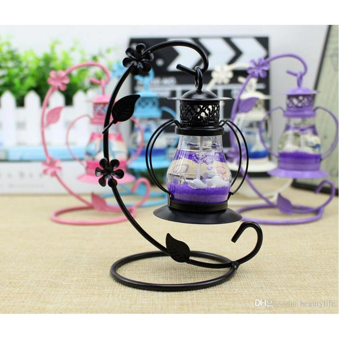 Hurricane Candle Showpiece with Candle Holder (1 Piece)
