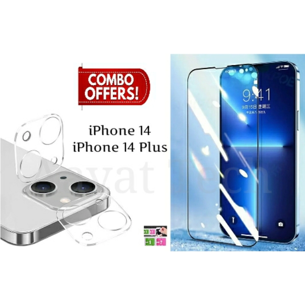 2in1 Combo Pack For Apple iPhone 14 Plus(Premium Full Screen Protector ...