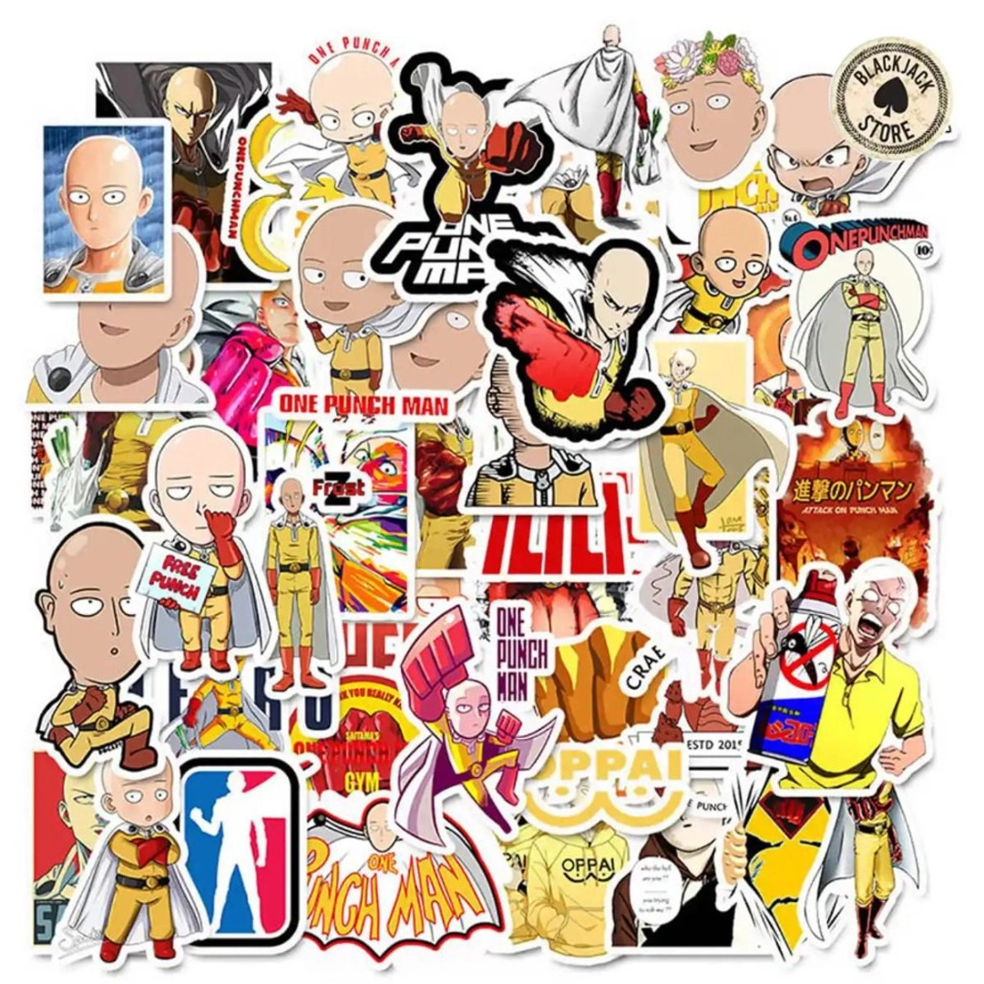 24Pcs/Pack Random ONE PUNCH MAN PVC Waterproof Stickers For Luggage ...