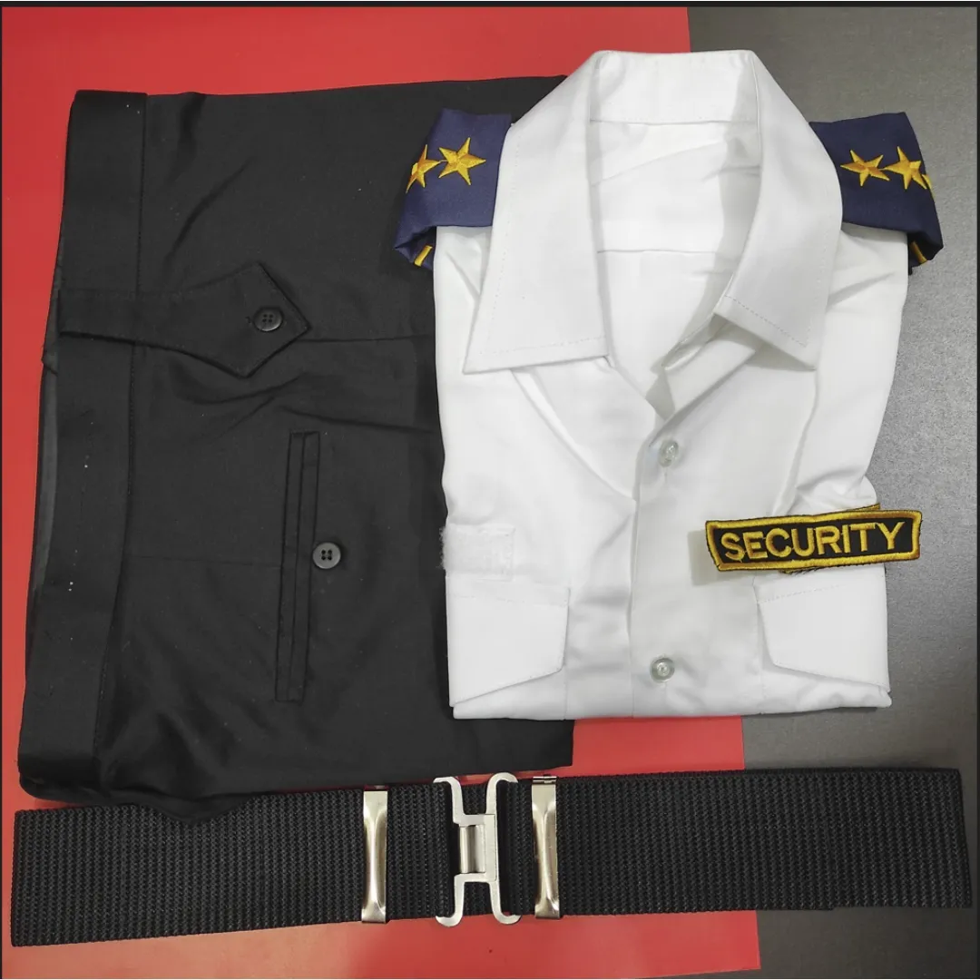 Security Guard Uniform Dress - Security Dress white Full set - Pant ...