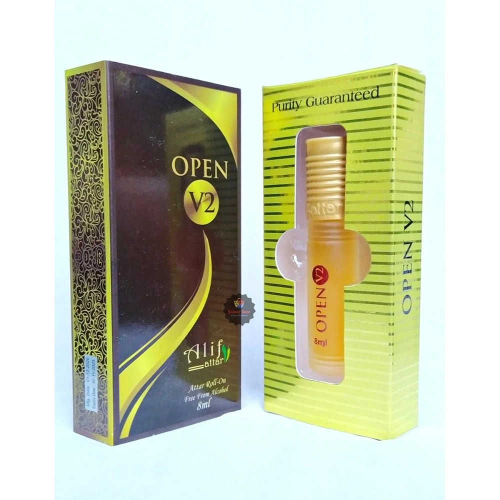 Alif Open V2 Attar Long Lasting Roll On Non Alcoholic Perfume (Halal) - 8ml