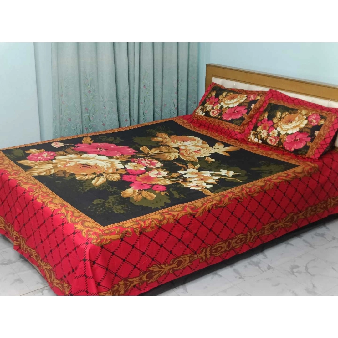 Luxury Panel Bed sheet With Two Matching Pillow Covers