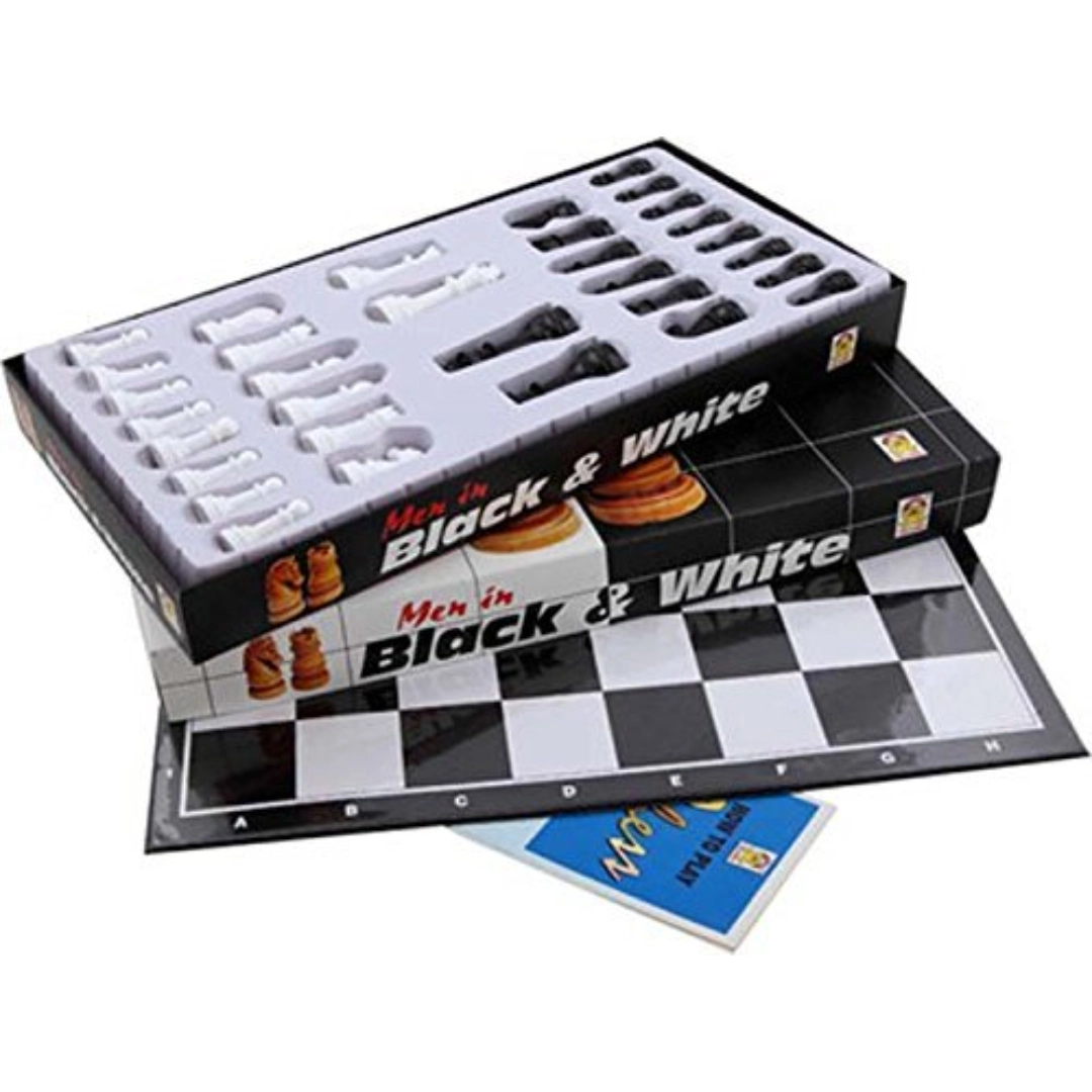 Men in Black and White Chess Set Royal Look and Classy Chess Play for All