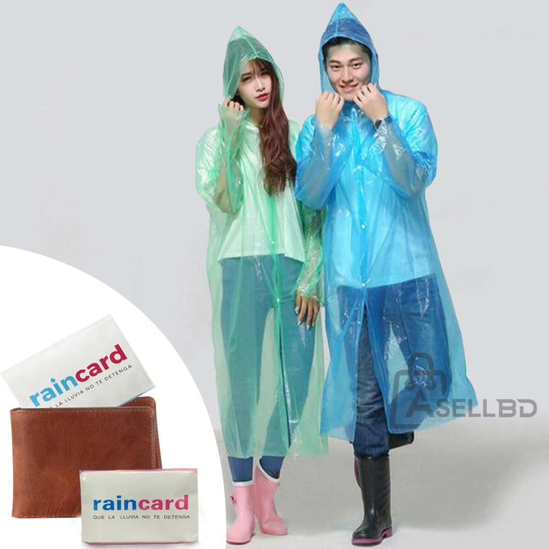 Pocket rain card coat portable wallet rain Coat.