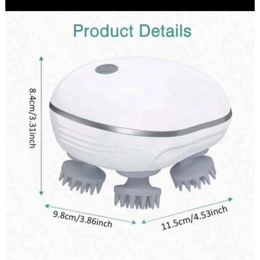 Electric Scalp Massager – Portable Rechargeable Head Massager with 96 ...
