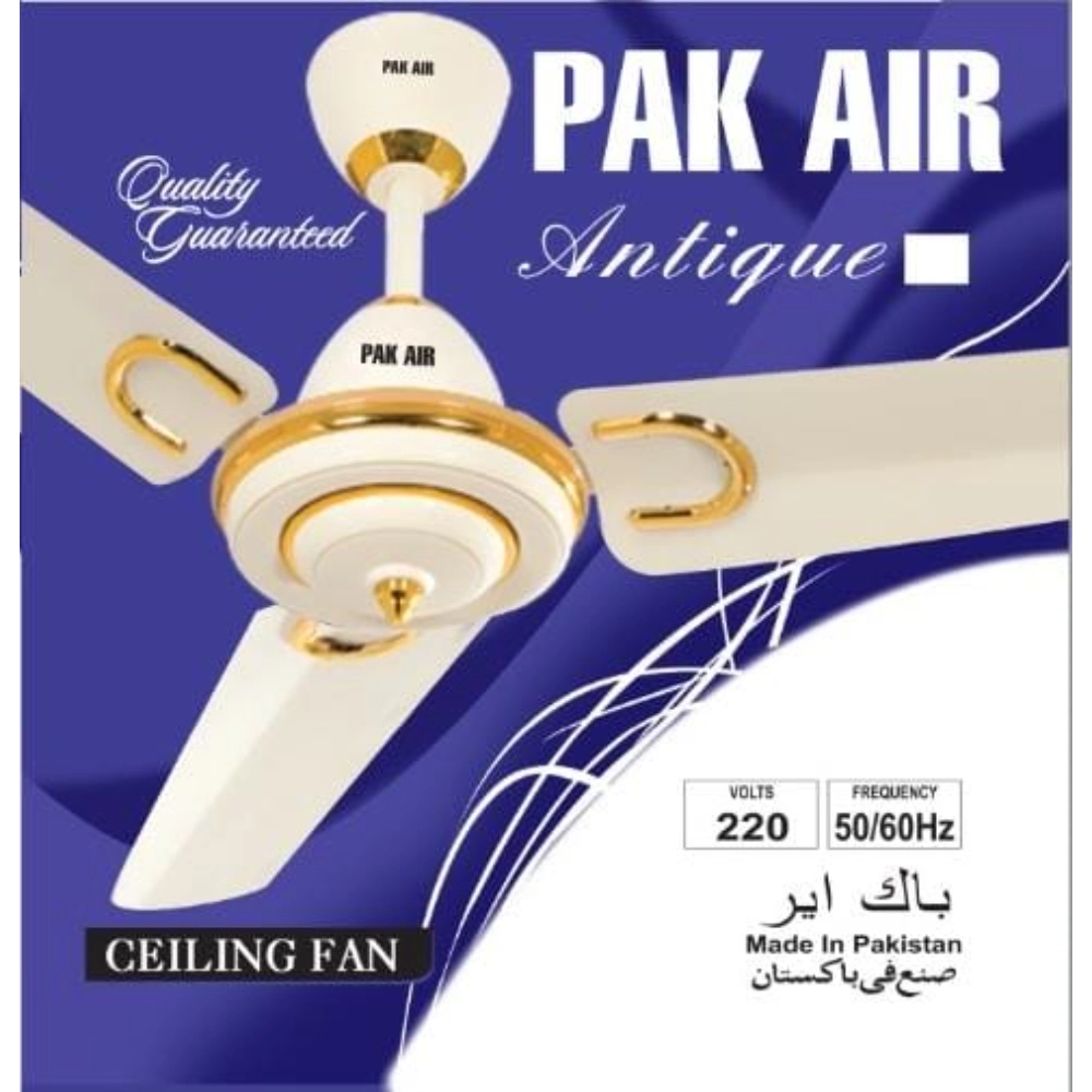 PAK AIR Antique Ceiling fan, 56 inch, RPM 330, Watt: 80, 10 years ...