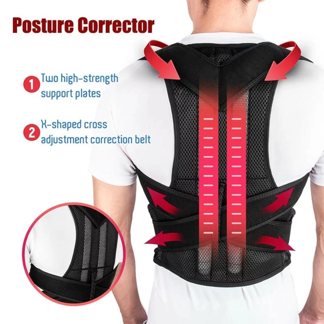 Adjustable Posture Corrector Back Support Shoulder Back Brace Posture ...