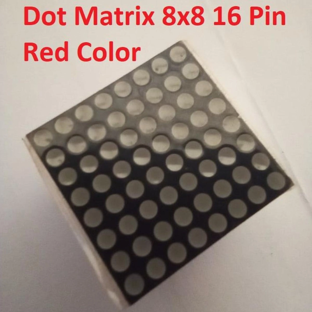 788BS RED Color LED 20mm DOT Matrix Round Dot 8x8 1.9mm LED 16 Pin ...