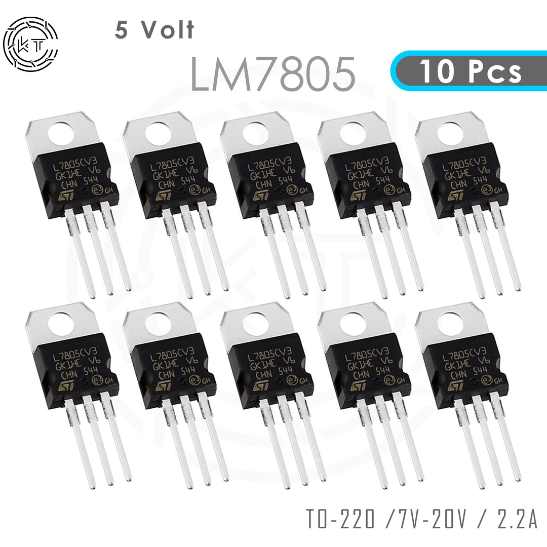 Lm7805 L7805CV 7805 5V DC 1.5A Linear Voltage Regulator Ic 3 Pin TO-220 ...