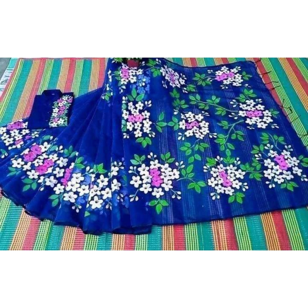 Couple Set Hand Painted Saree & Panjabi