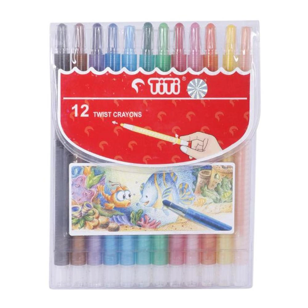 TiTi - 12 Colors Twist Crayons (Premium Quality)
