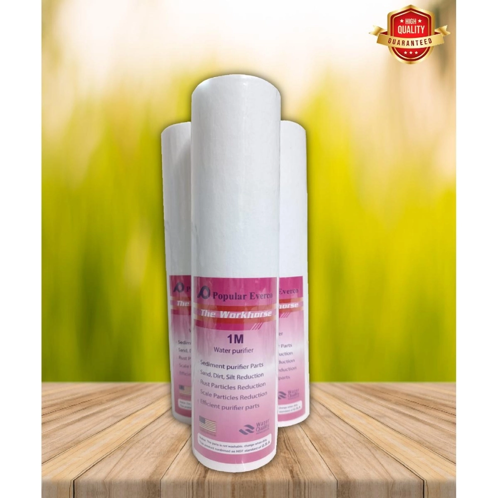 Water Purifier Puricom Sediment PP Fiter Cartridge Package of 3 Pieces.