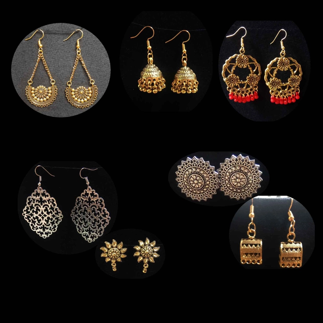 Earpieces / Jhumka Antique Metal For Woman - Ear Ring