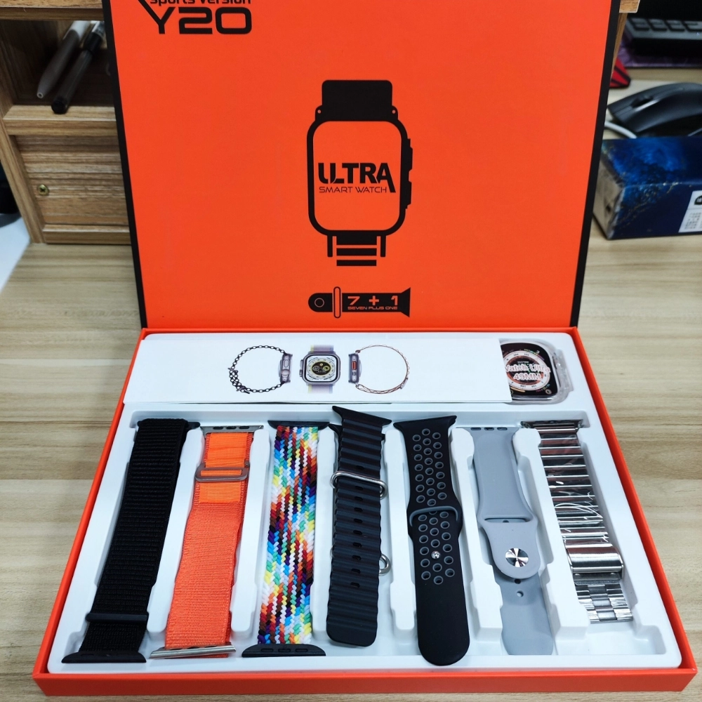 Y20 Ultra Sports Version Smart Watch with 7 Straps Bluetooth Calling ...