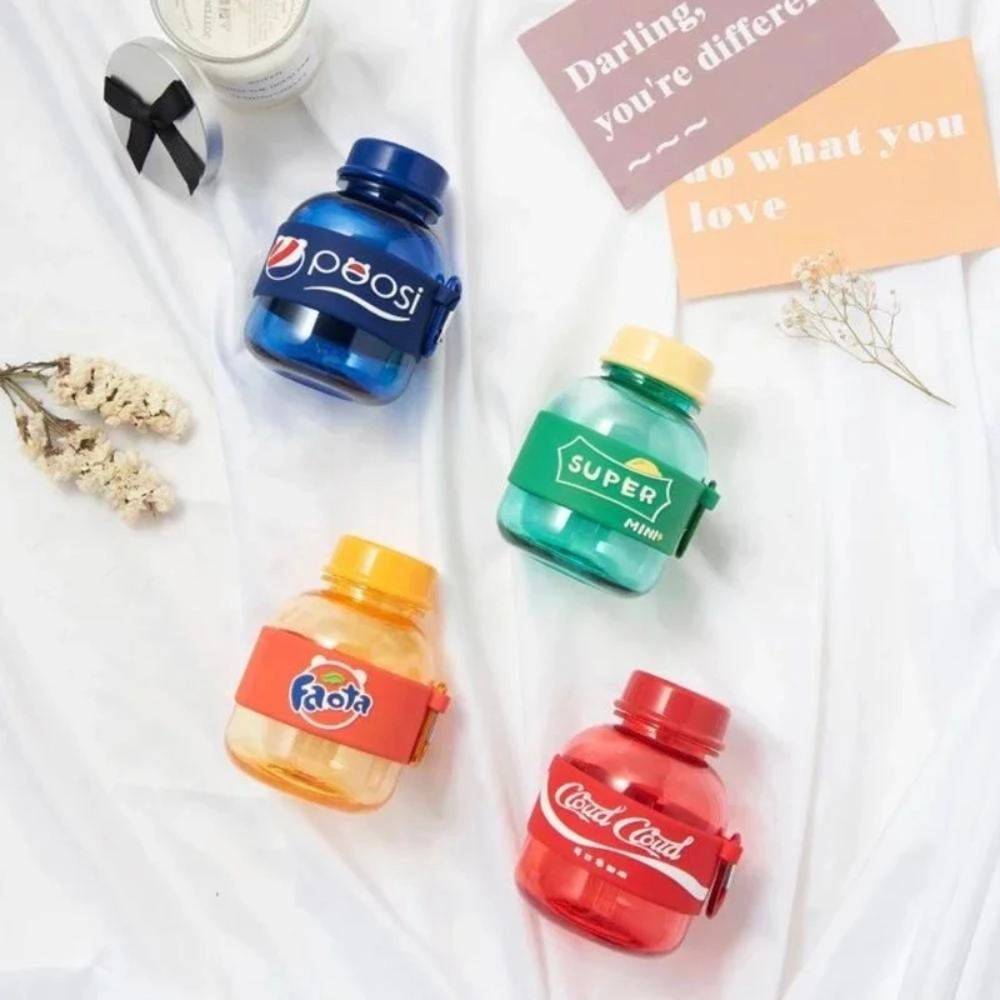 1pc Mini Plastic Water Bottles For Kids - 350ml