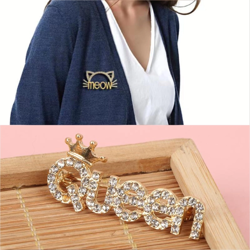New Queen with Meow - brooch in Halloween crown Women's brooches party ...