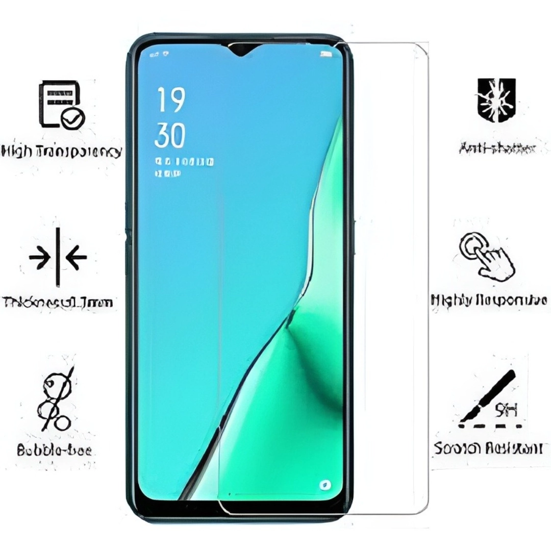 Oppo A9x Tempered Glass Screen Protector 2.5D -Transparent