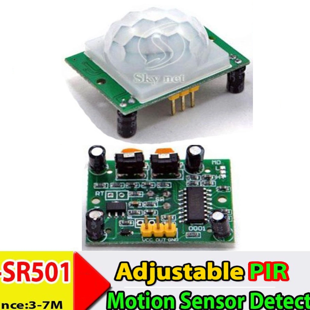 HC-SR501 Motion Sensor Detector Module Adjust IR Pyroelectric Infrared ...