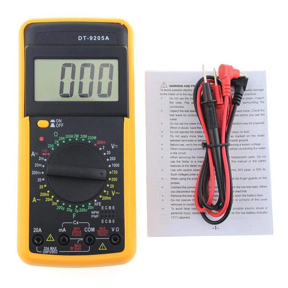 Professional Digital Multimeter Electric Handheld Ammeter Voltmeter ...