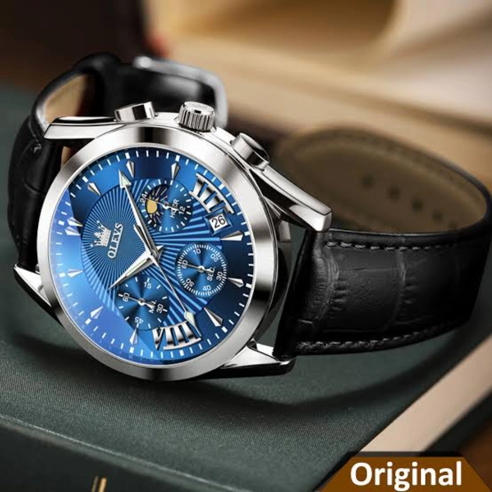 Ole_Vs 2876 Latest Model Leather Strap Fashion Watch For Men