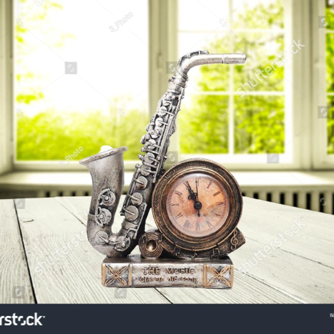 Saxophone Alarm Clock Instrument Toy Student Desktop Birthday Fashion ...