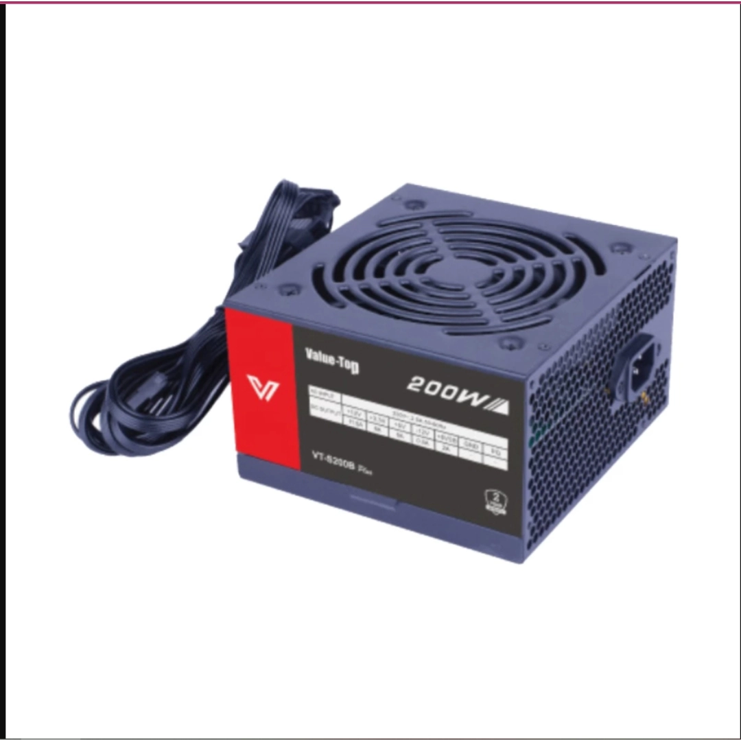 Value-Top (VT-S200B Plus Industry Packing) Real 200W Black ATX Power ...