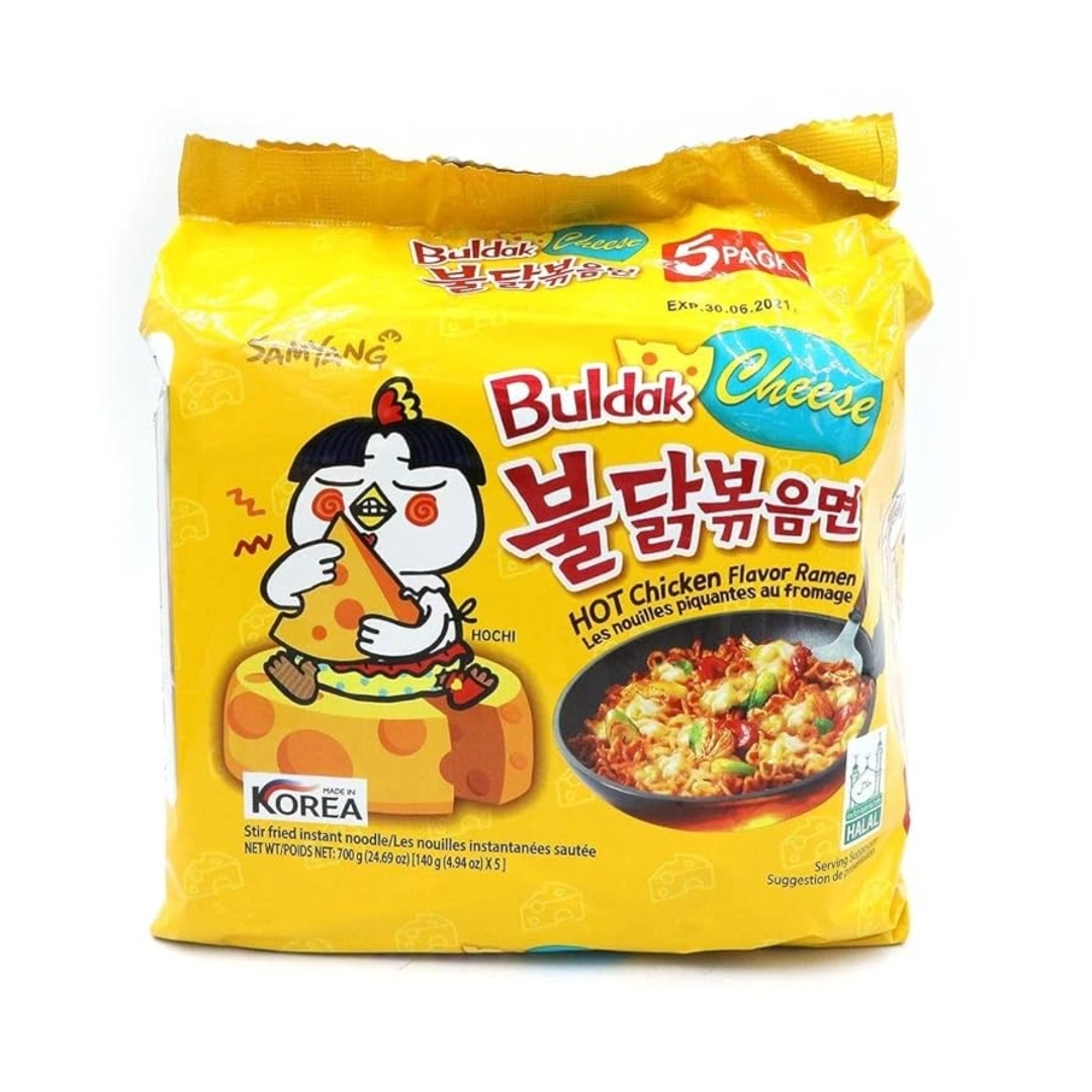Noodles Samyang Buldak Cheese Hot Chicken Flavor Ramen - Pack Of 5 ...