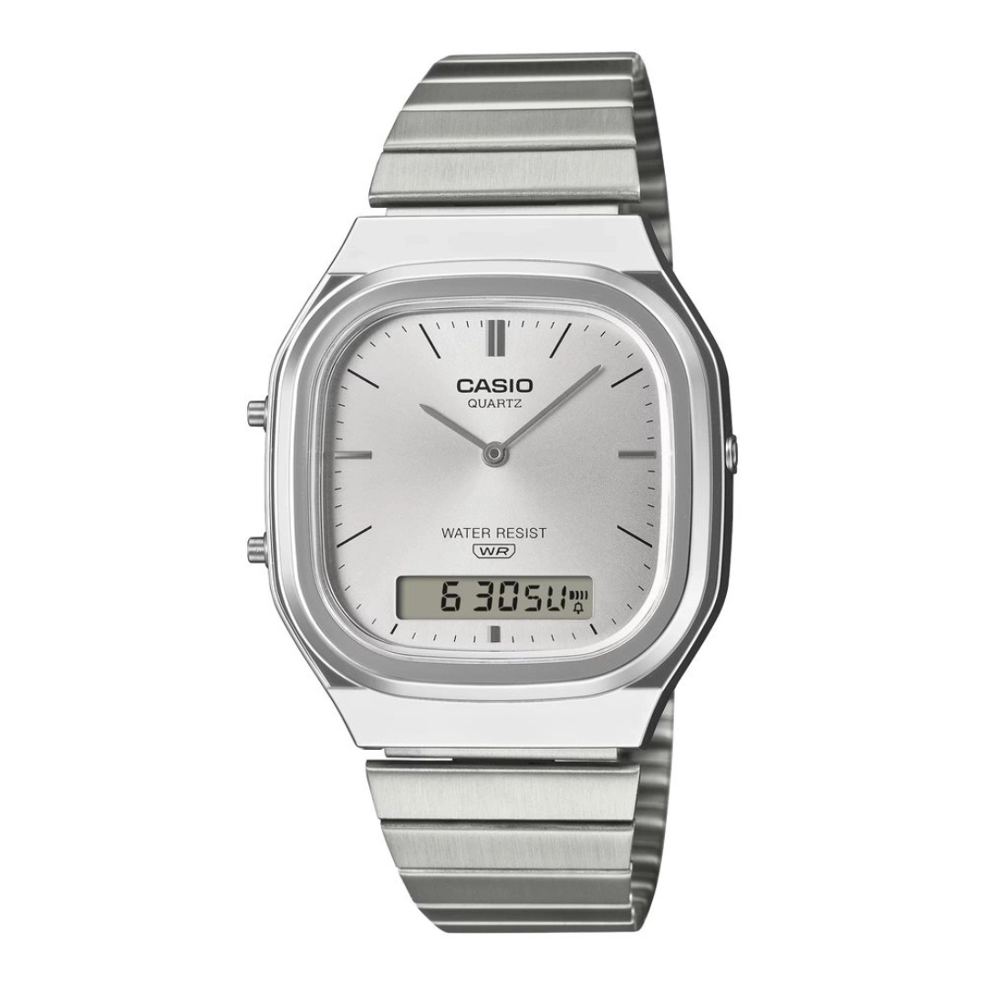 Casio Vintage Dual Time Chain Watch AQ-240E-7ADF
