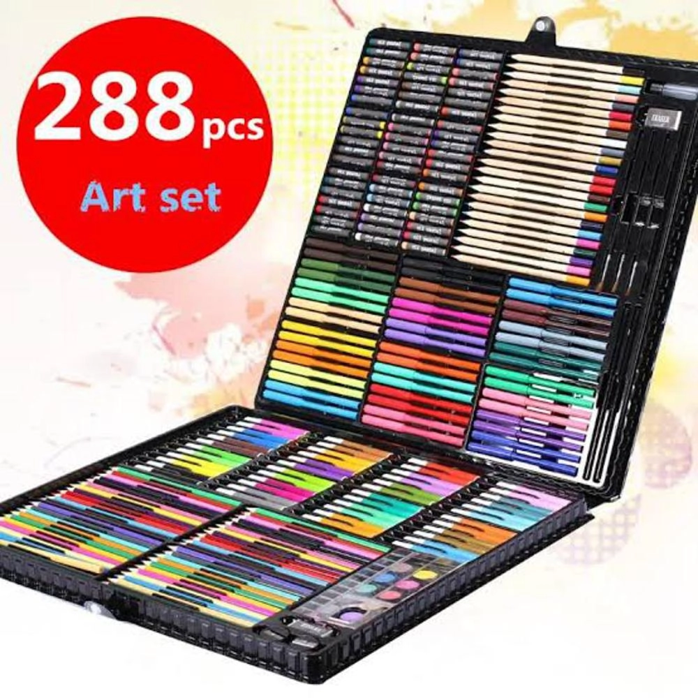 288 pcs set Kids Colors Pencil Drawing Art Set Painting Art Marker Pen ...
