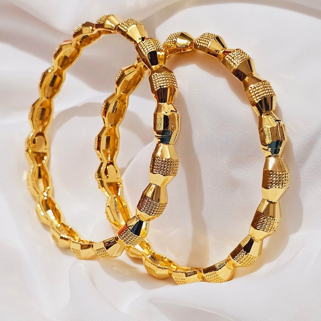 Dubai Gold Color Premium Lock System Bangles for Women Luxury Wedding ...