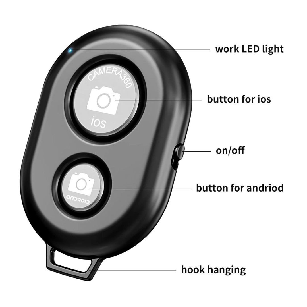 Mobile Phone Bluetooth Wireless Remote Control Monopod Selfie Stick ...