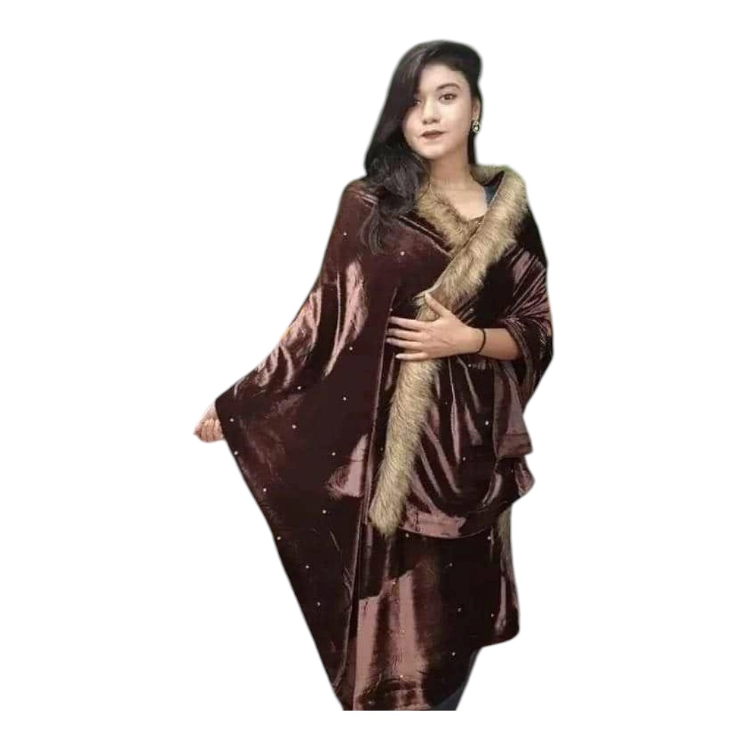 Indian High Quality Velvet Shawl For Women
