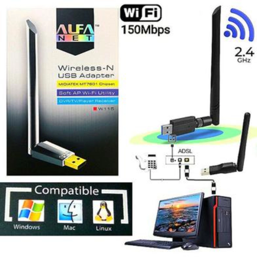 Alfa Net W115 Wireless-N Usb Adapter - High-Speed Wireless Connectivity ...