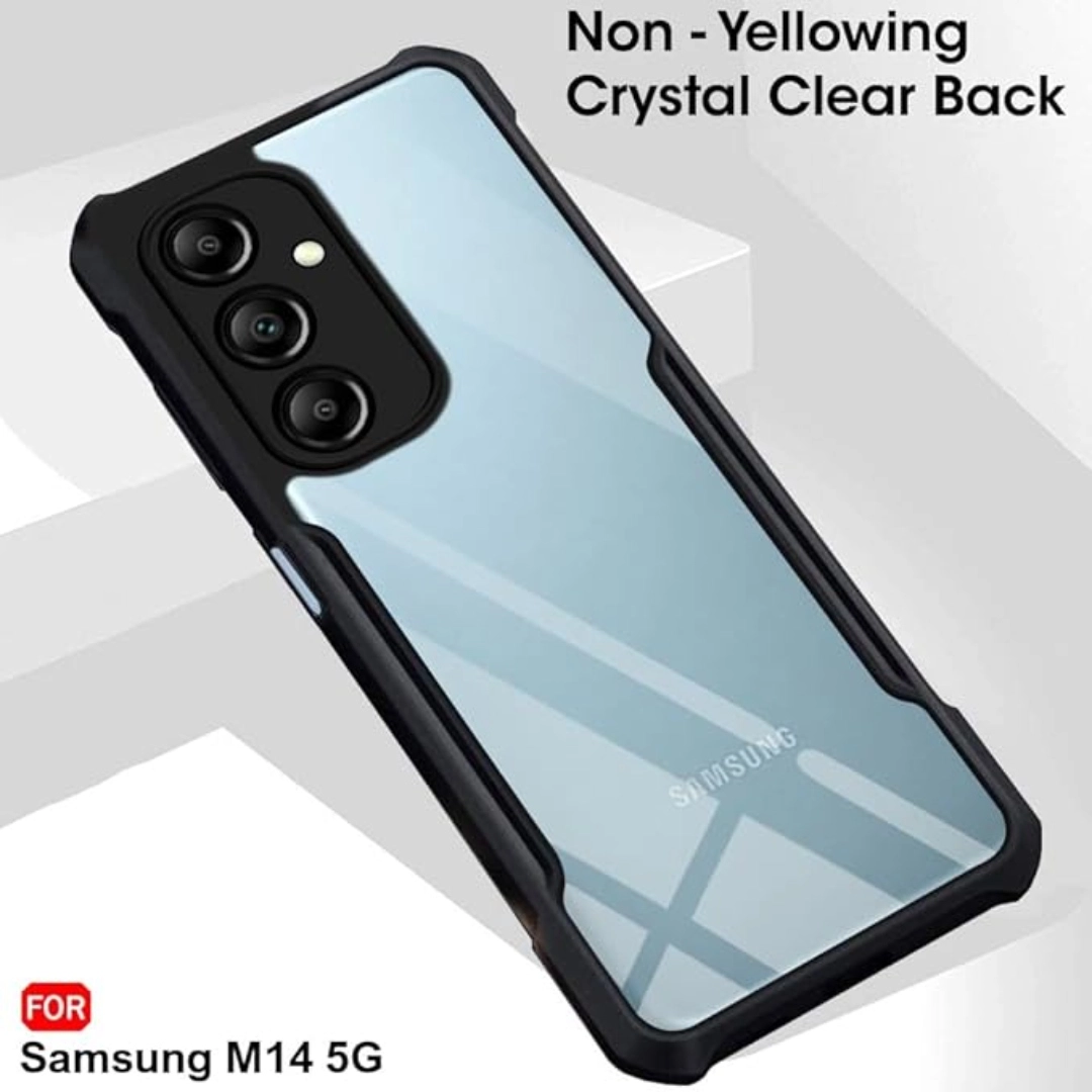 SAMSUNG M14 5G Protective Black Border Crystal Clear Xundd Mobile Back ...