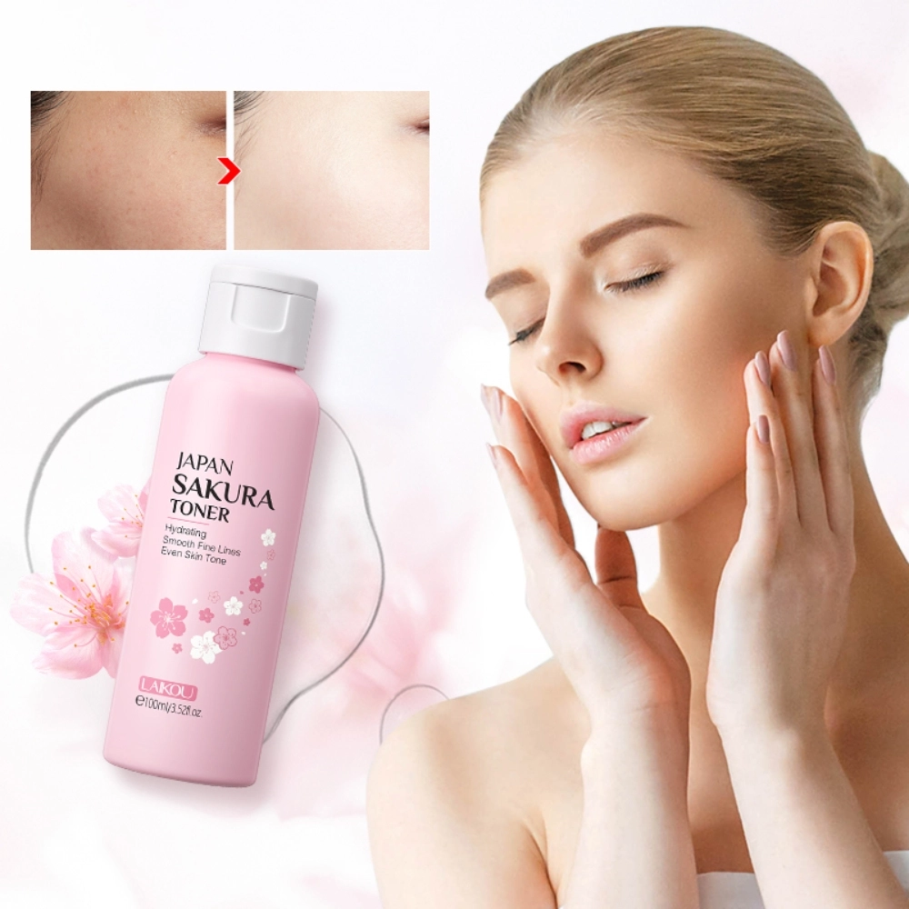 LAIKOU Sakura Face Toner Whitening Moisturizing Oil Control Shrink Pores Toners-(R0010)