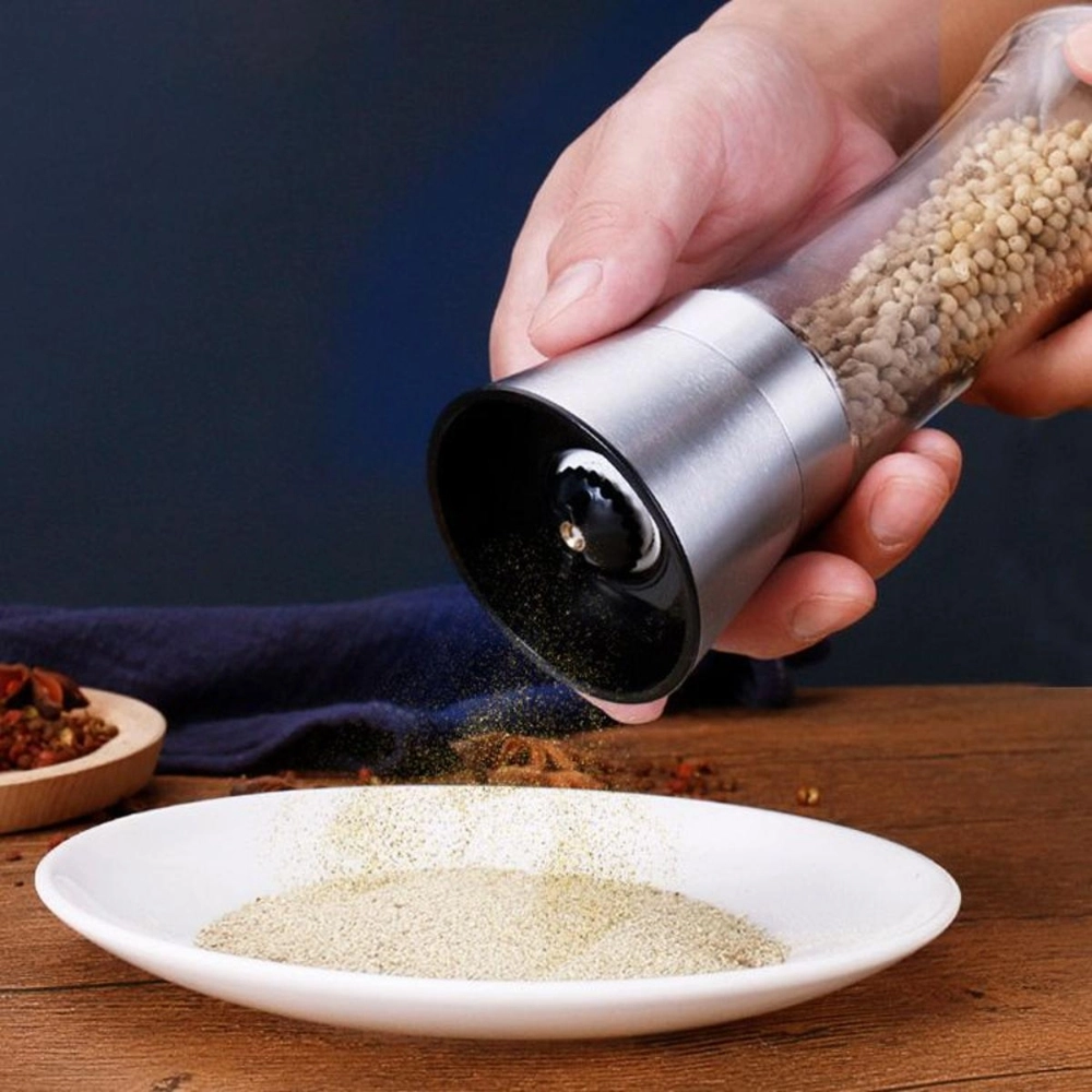Salt And Pepper Grinder Refillable Stainless Steel Shakers With ...