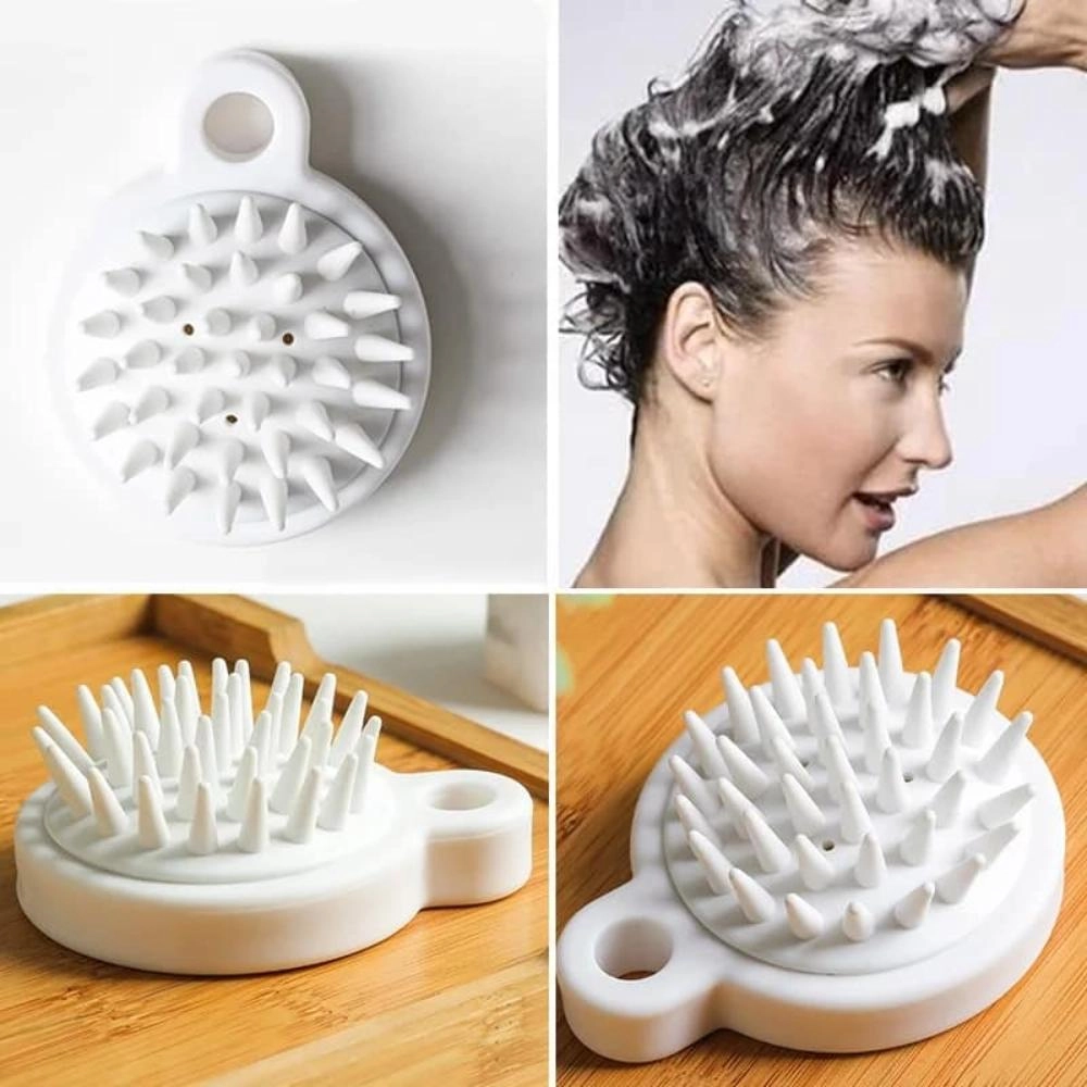 White Hair Brushes - Handheld Massage Brush for Body, Scalp Massage ...