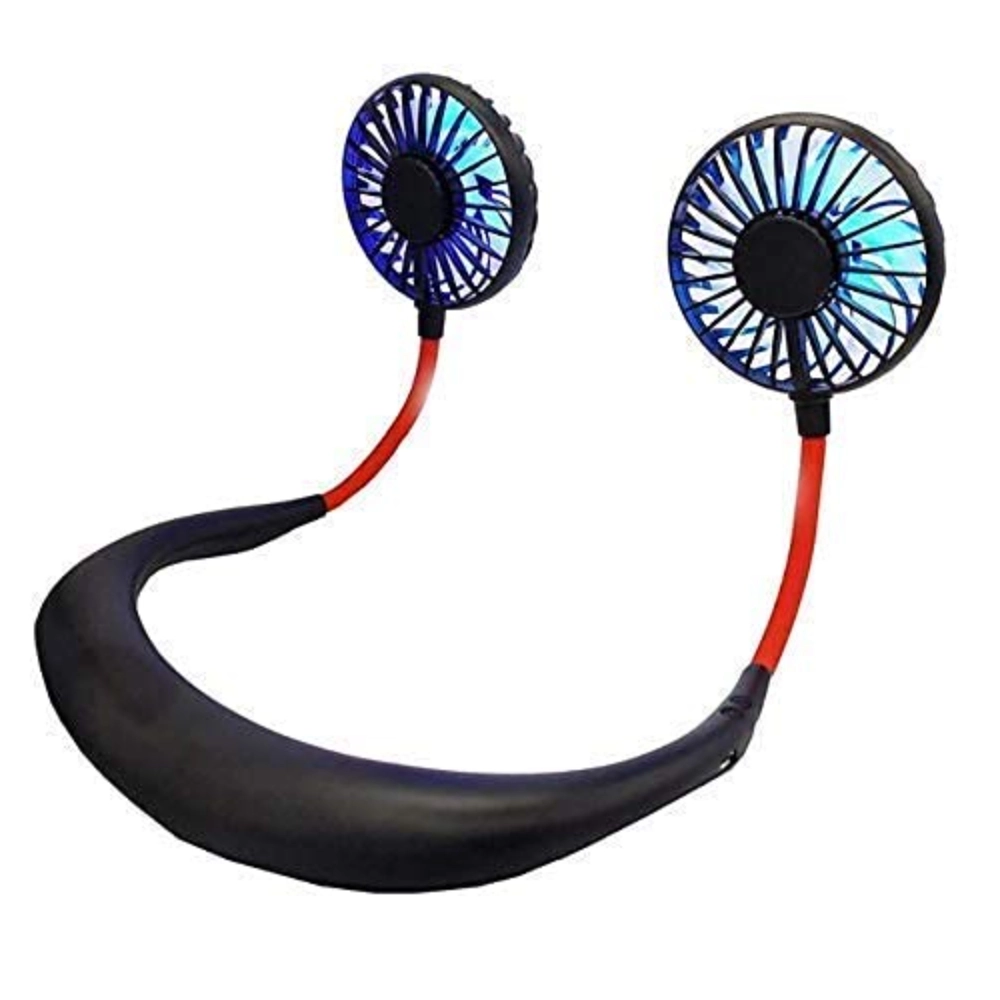 Portable Sports Neck Fan, 1800mAh USB Rechargeable Hands-Free Mini ...