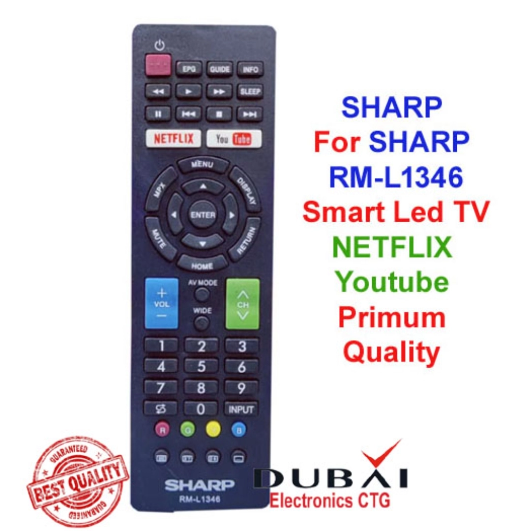 Remote Control For Sharp Smart Led Tv Remote, Netflix & YouTube Option.
