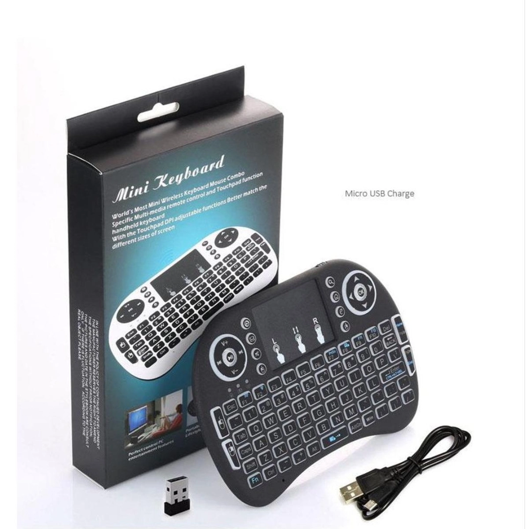 Backlit Mini Keyboard With Touchpad Mouse 3 Colour Changeable Gaming ...