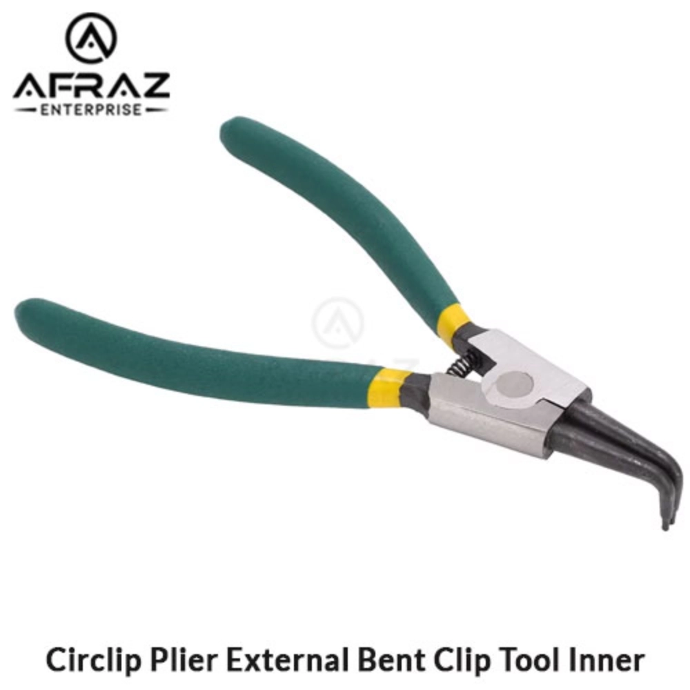 Snap Ring Pliers Spring Loaded Handle Circlip Plier External Bent Clip ...