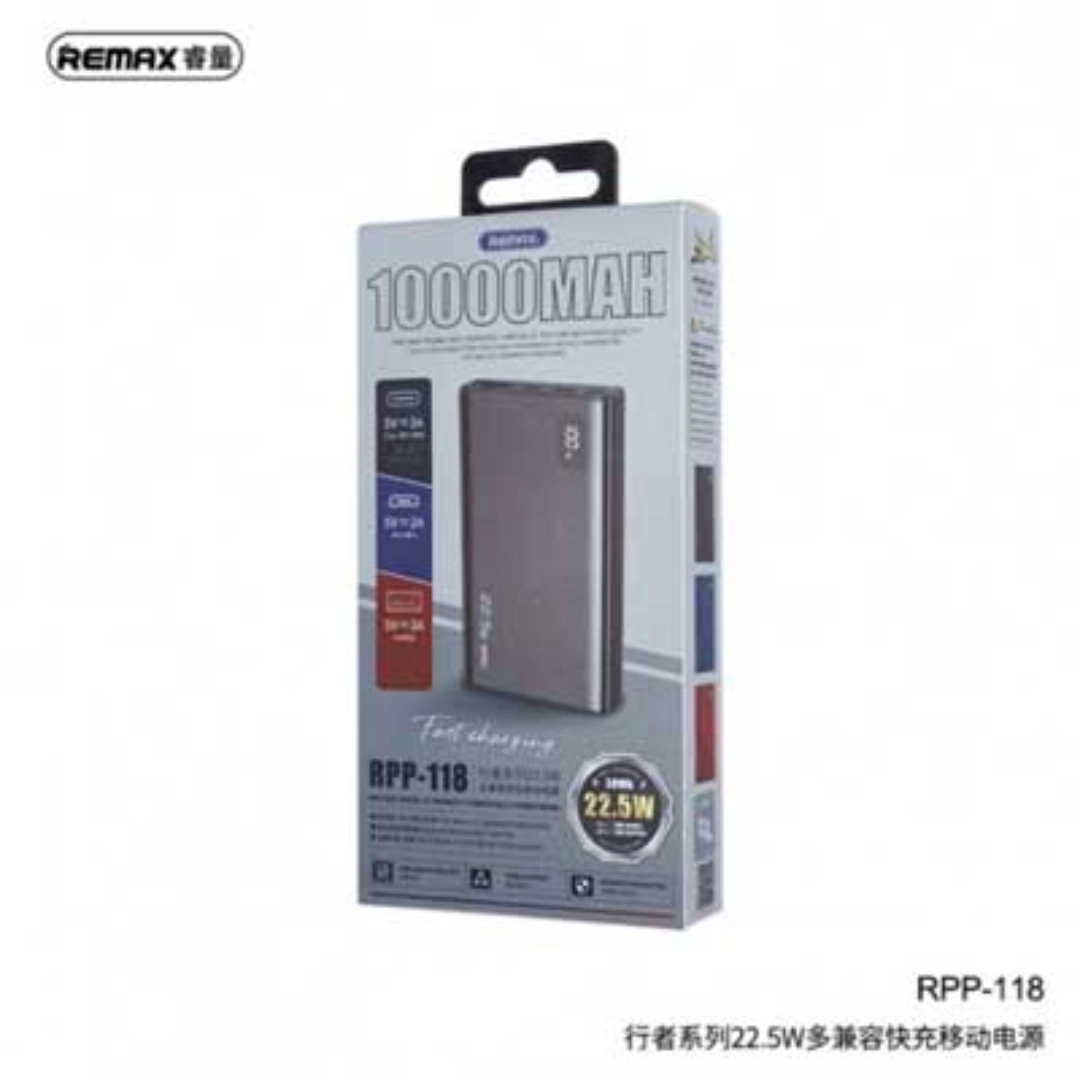 Remax RPP-118 10000mAh WALKER Series Power Bank – 22.5W PD Fast ...