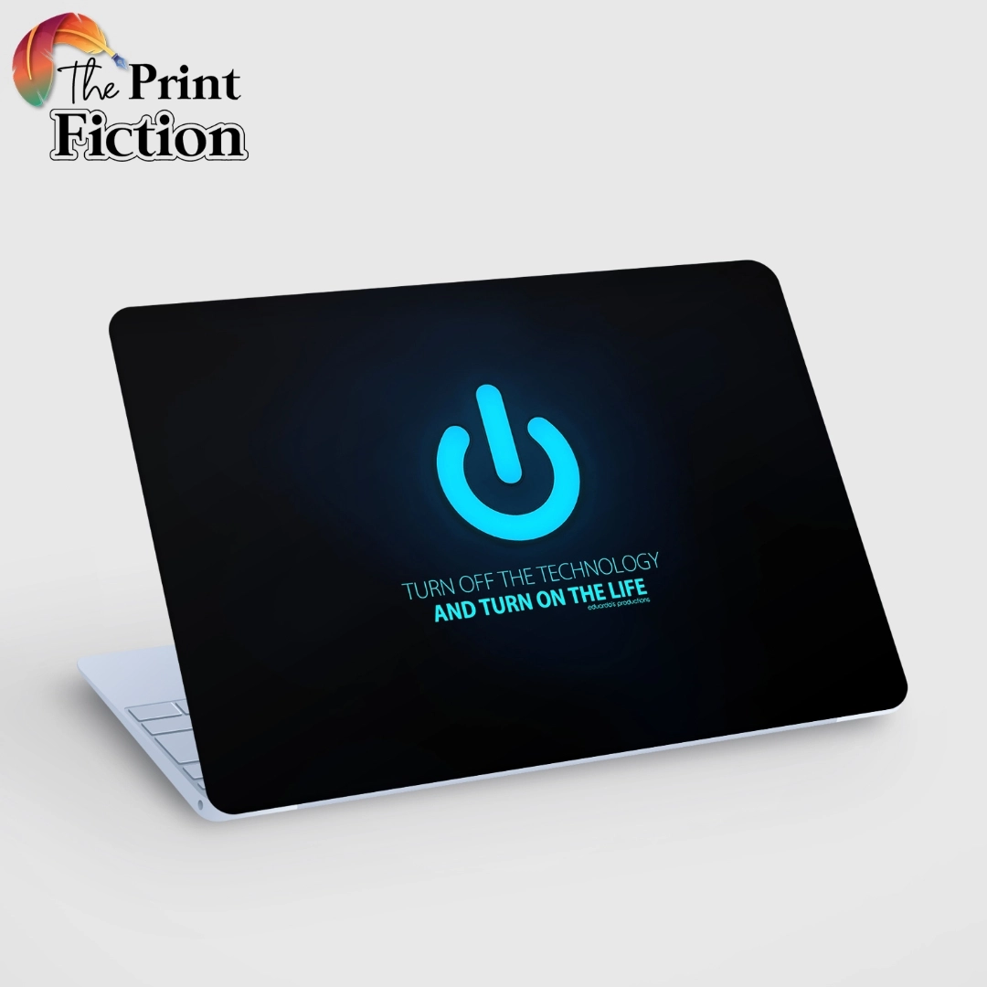Turn On Life, Turn Off Technology - Laptop Sticker