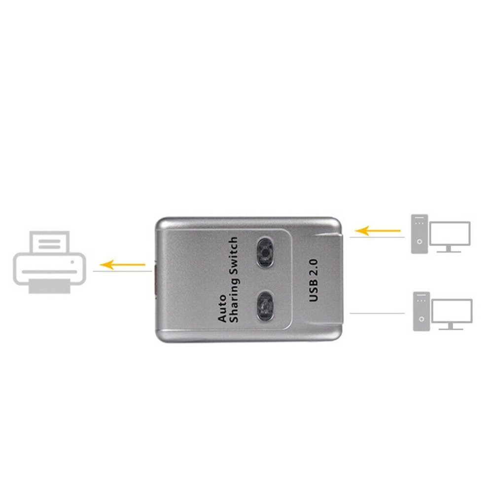 USB 2.0 Auto Sharing Switch 2 Port HUB For PC Scanner Printer