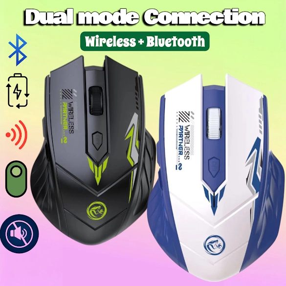 Bluetooth 5.4 Mouse Dual-Mode 2.4G Wireless Mouse 6 Buttons Gaming Mice ...