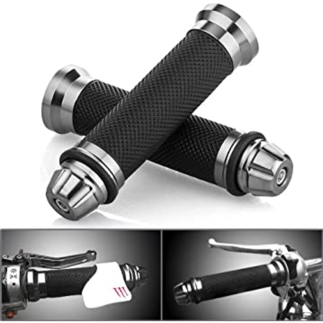 Universal 7/8" 22Mm Rubber Handlebar Hand Grip Bar End For Motorcycle ...