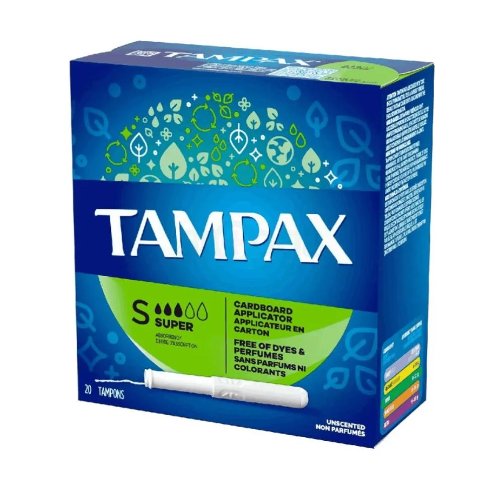 Tampax Super With CardBoard Applicator - 20 Pcs Of Pack