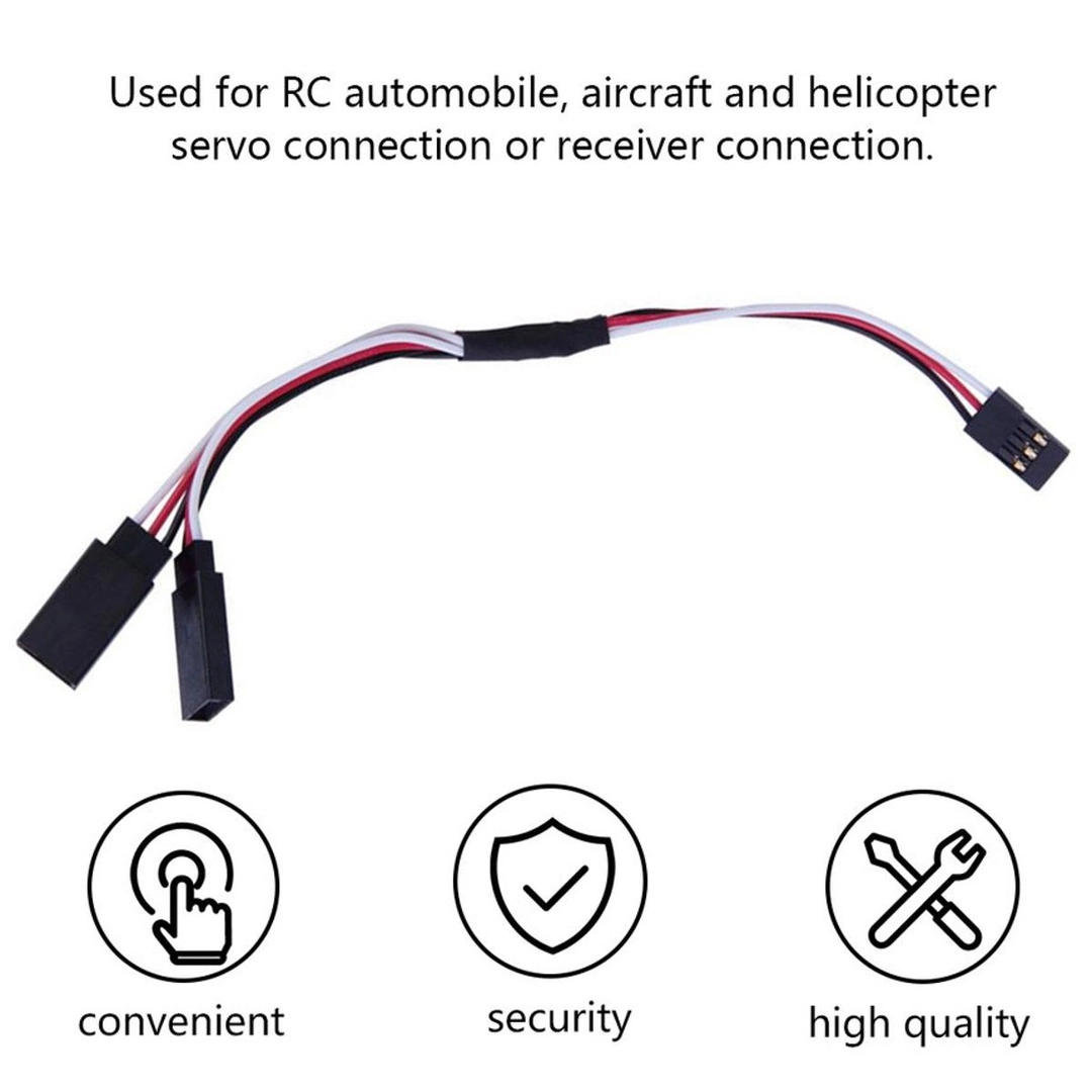 Y STYLE Cables 180mm Servo RC Y Style Male To Female JR Servo Harness ...