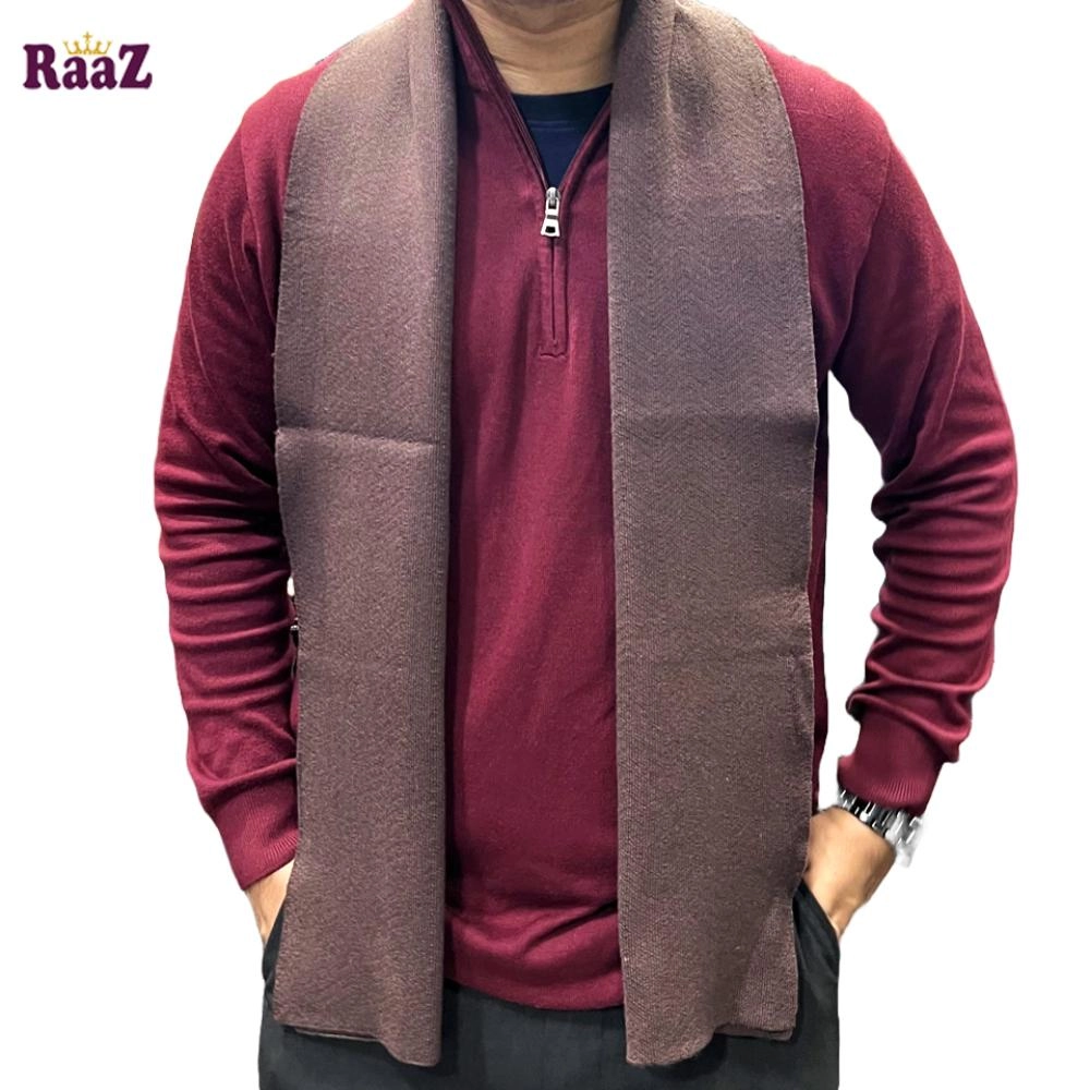 Coffee Solid Color Trendy Check Stylish Fashion Soft Scarf and Woolen ...