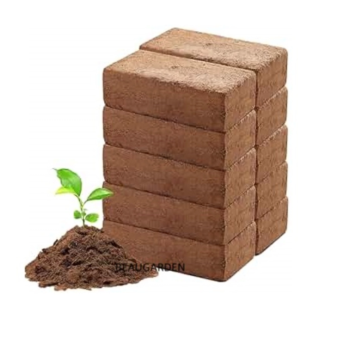 Cocopeat Brick/Block. 100% Dry and Hard. - Expandable upto 8 times ...